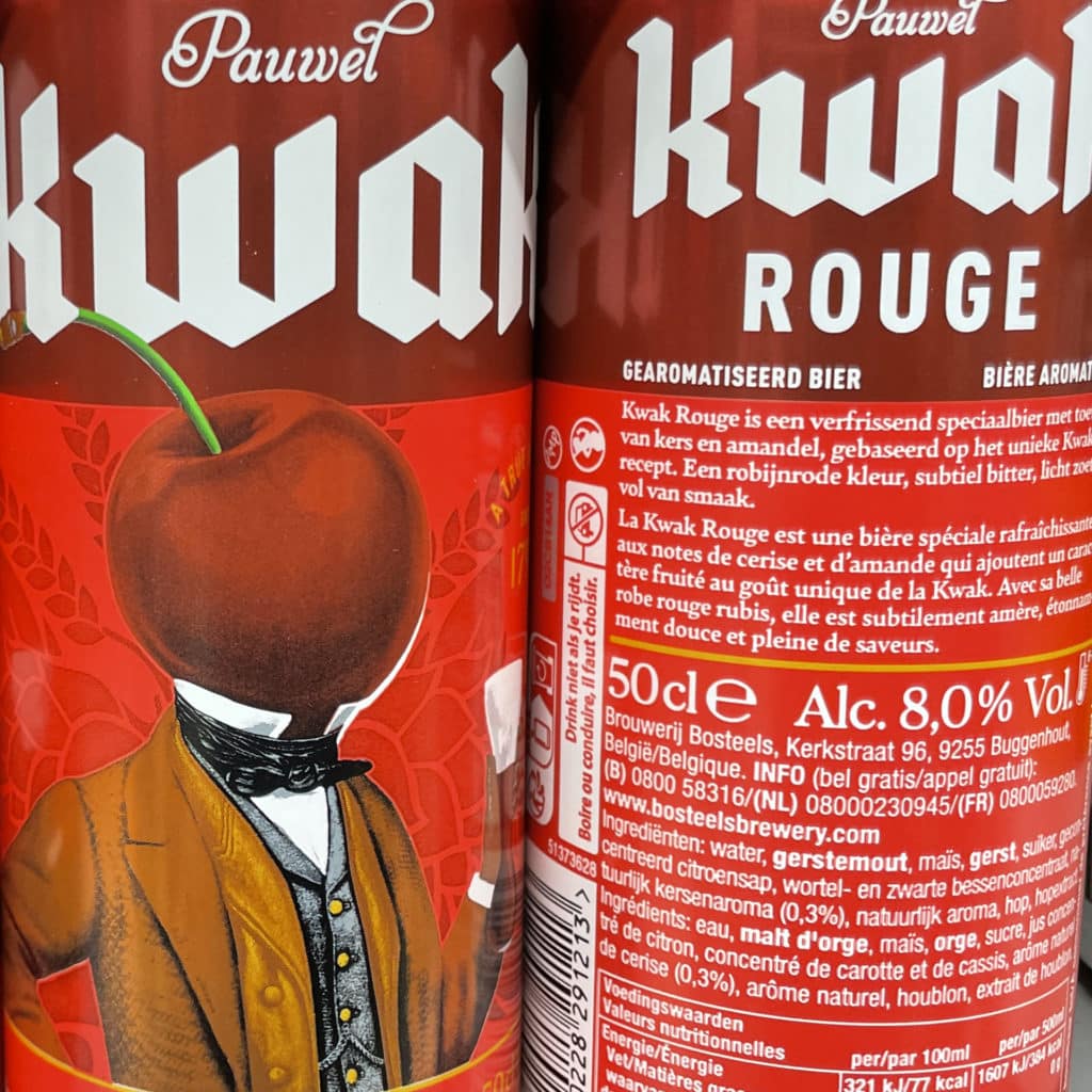 La célèbre Belge Kwak pousse sa cerise en boîte • GIE La Boîte Boisson